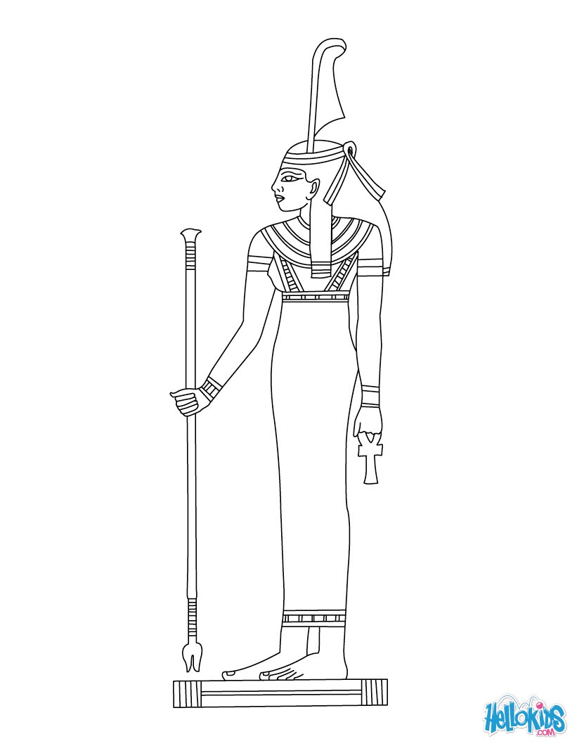 Egyptian Goddess Bastet Coloring Coloring Pages